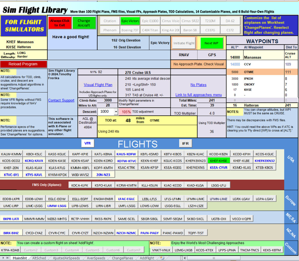 Sim Flight Library - Timothy Freriks